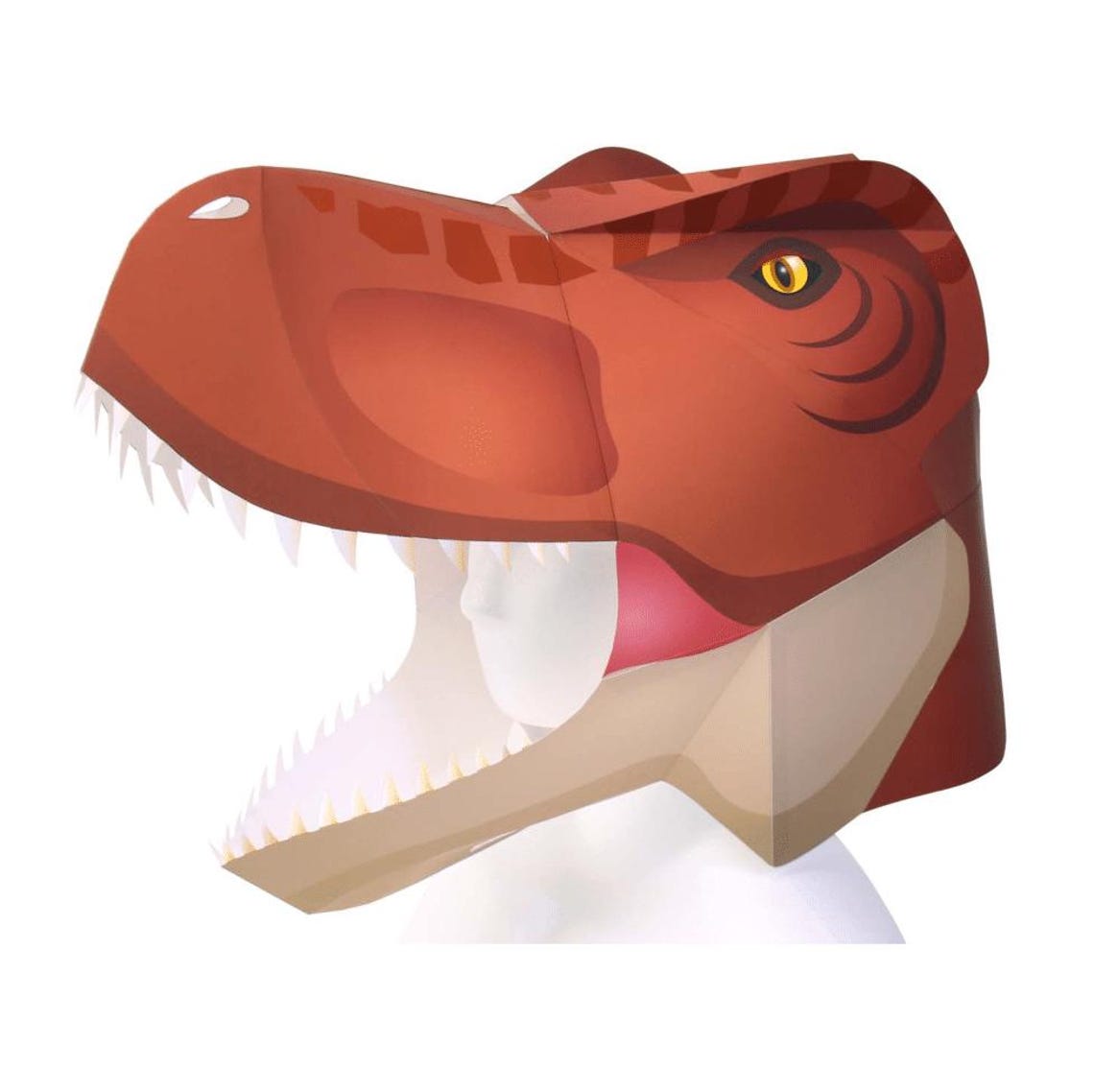 Tyrannosaurus Head – 3D Papercraft Model, Downloadable DIY Template ...