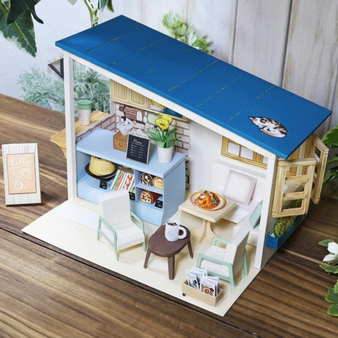 Café Papercraft for Kid Template Kit Miniature, Printable Papercraft ...