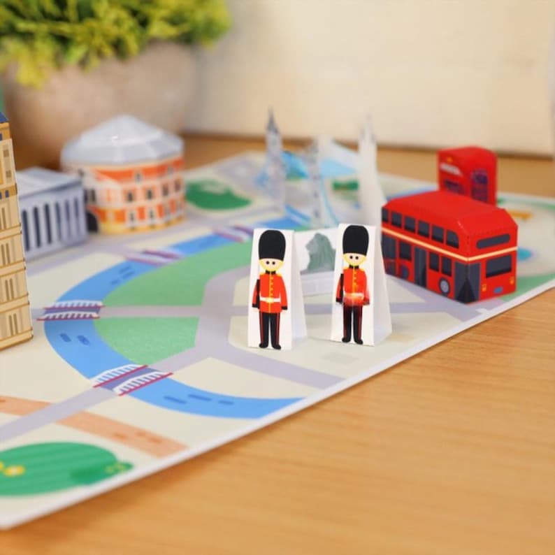Papercraft City of London DIY Papercraft for Kid Template Kit Diorama ...