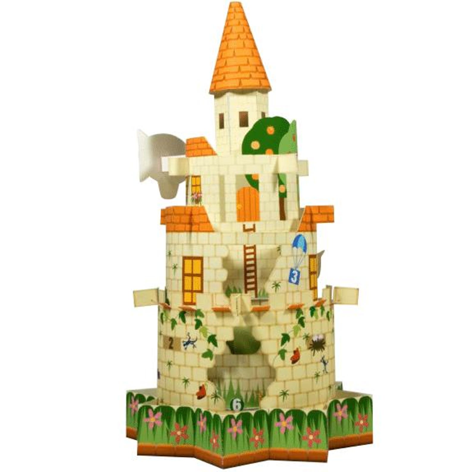 Papercraft Castle, Merry-go-round Papercraft, Template Kit, Amusement ...