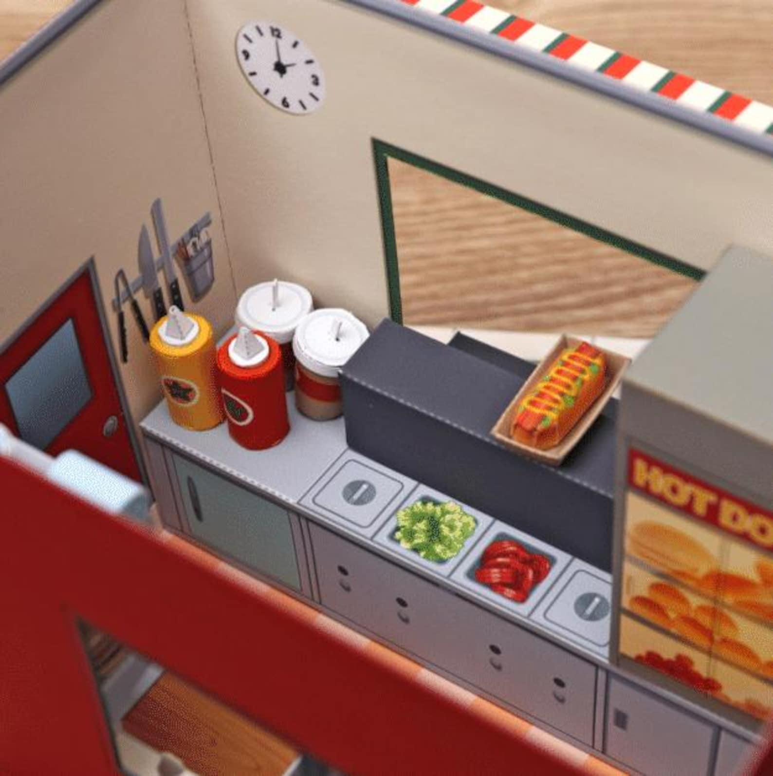 Mobile Hot Dogs & Burgers Van, Foodtruck, Coffee Truck, Papercraft for ...