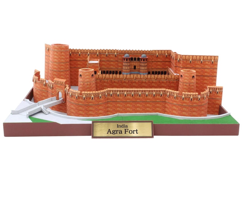 Agra Fort, India, Building, DIY Paper Model Sculpture, Papercraft, Pdf ...