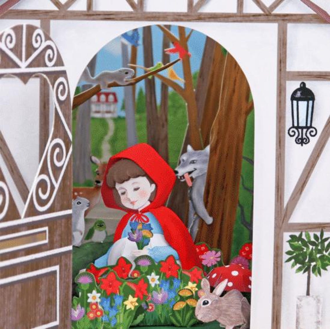 Little Red Riding Hood House Papercraft for Kid Template Kit Miniature ...