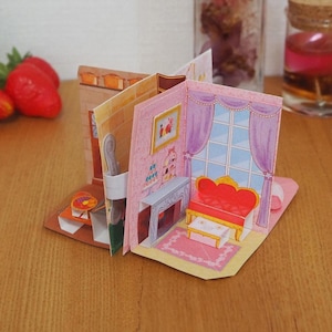 Miniature Book, Cute House, Papercraft, Template Kit, Miniature ...