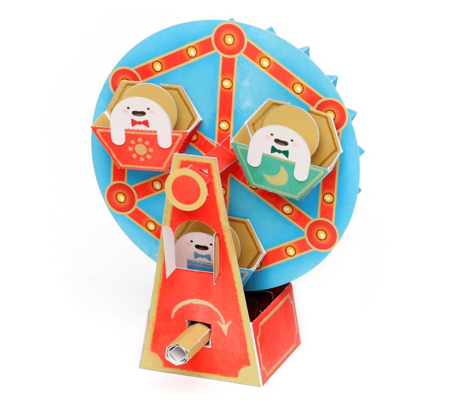 Ferris Wheel, Moving Miniature, DIY Paper Model, Papercraft, Paper ...
