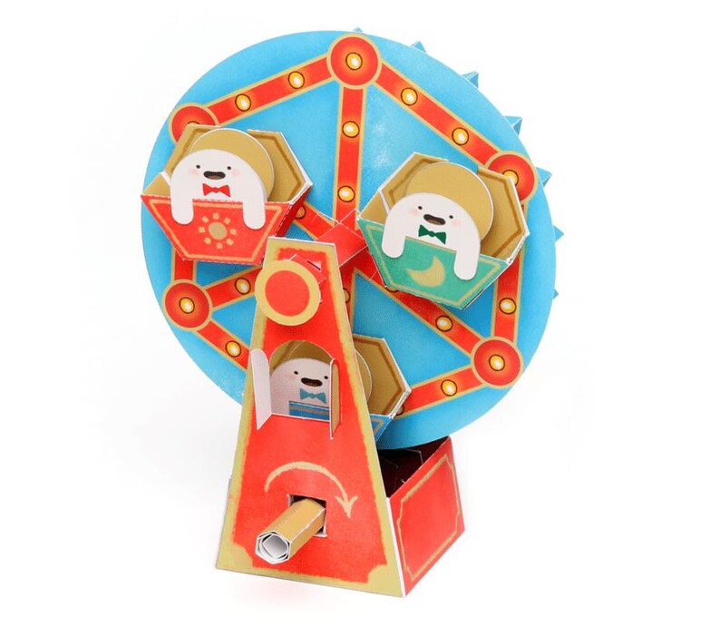 Ferris Wheel, Moving Miniature, DIY Paper Model, Papercraft, Paper ...