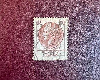 Rare Repvbblica Italiana 100 Lire, Italian Stamp, Italy, Coin of ...