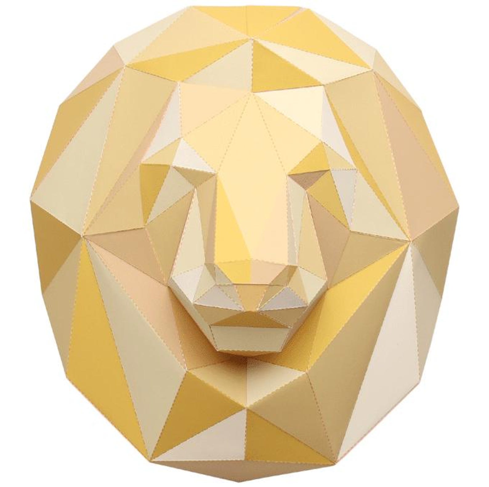 Lion Wall Sculpture, Wall Decoration, Room Decoration, Paper Model ...