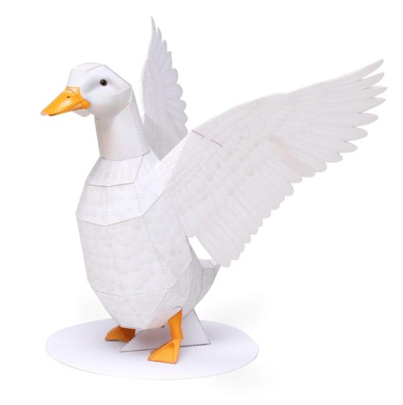 Duck Papercraft, Anatidae Paper Model, Papercraft Template Kit, Animal ...