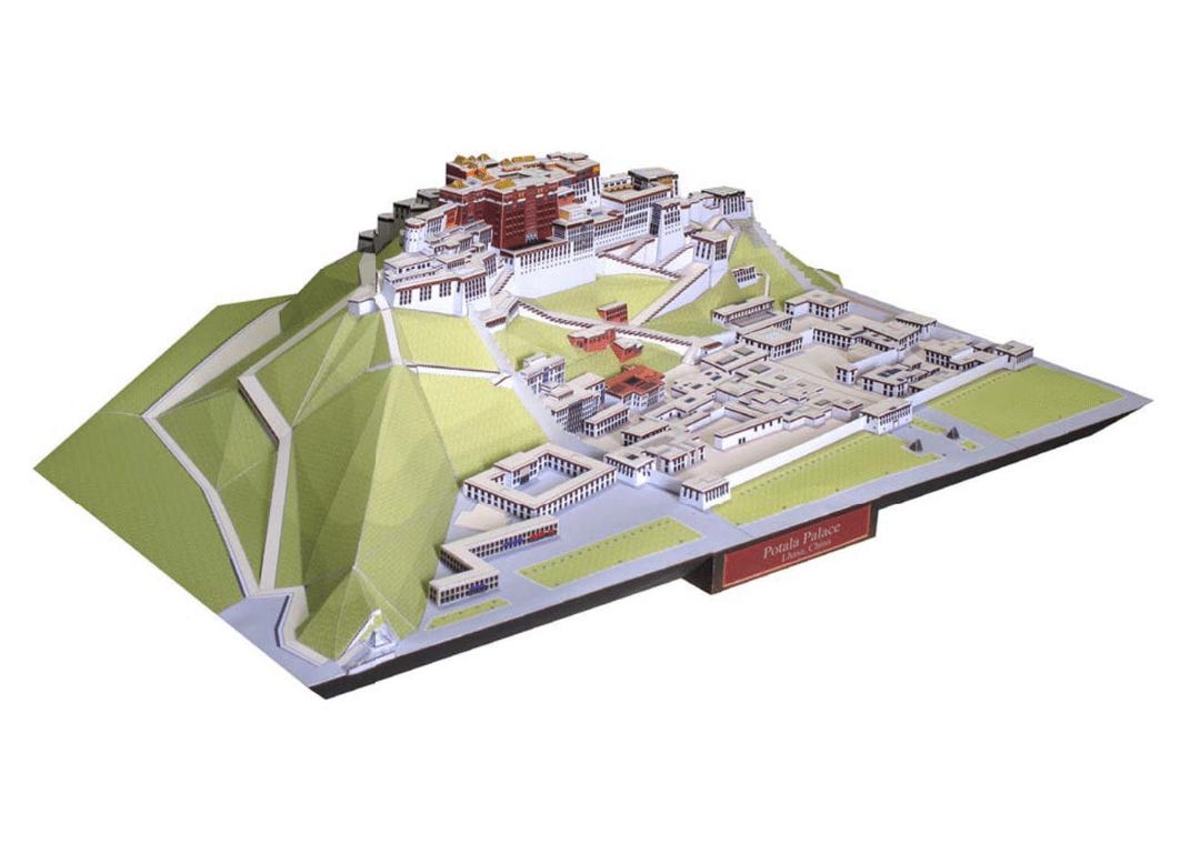 Potala Palace, Lhasa, Tibet, China, Building, DIY Paper Model Sculpture ...