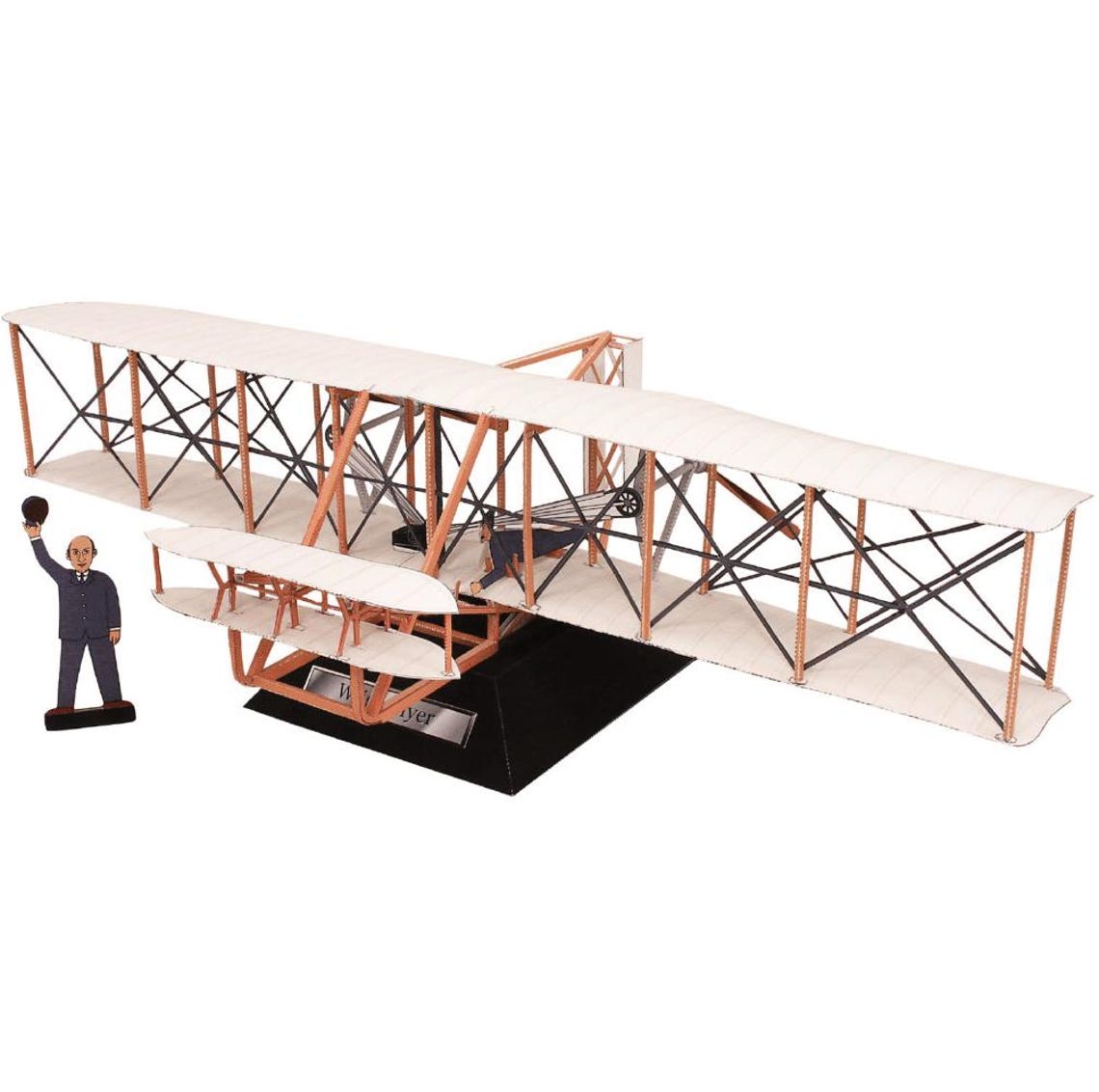 Wright Flyer, Airplane, Aircraft, DIY Paper Model, Papercraft, Paper ...