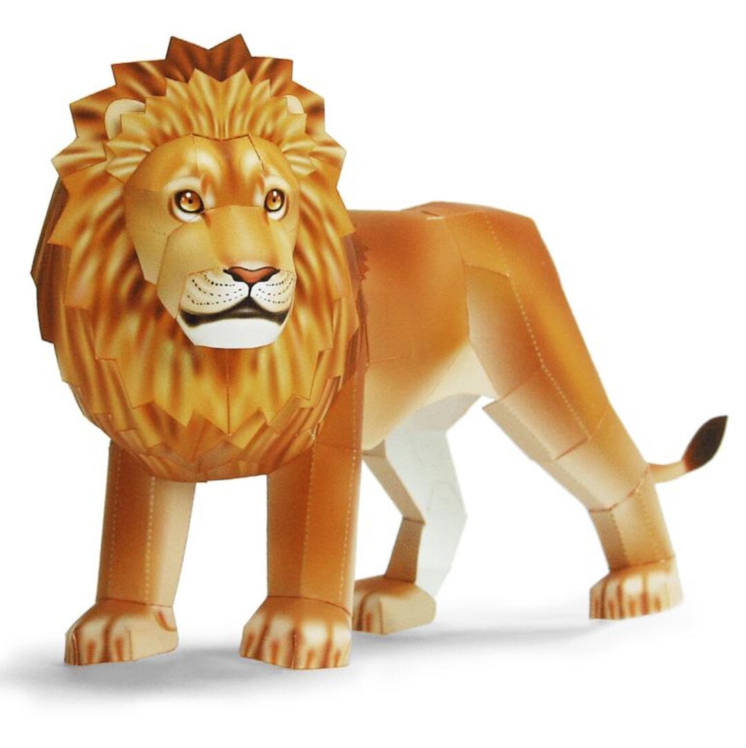 Lion Papercraft, Paper Model, Papercraft, Printable Papercraft, Pdf - Etsy