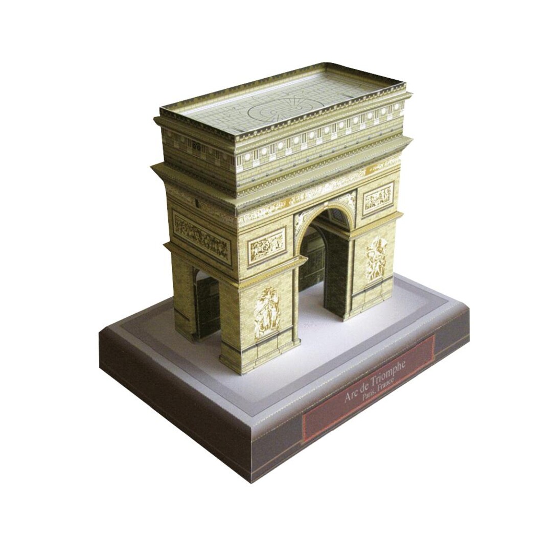 Arc De Triomphe, Paris, France, Building, DIY Paper Model Sculpture ...