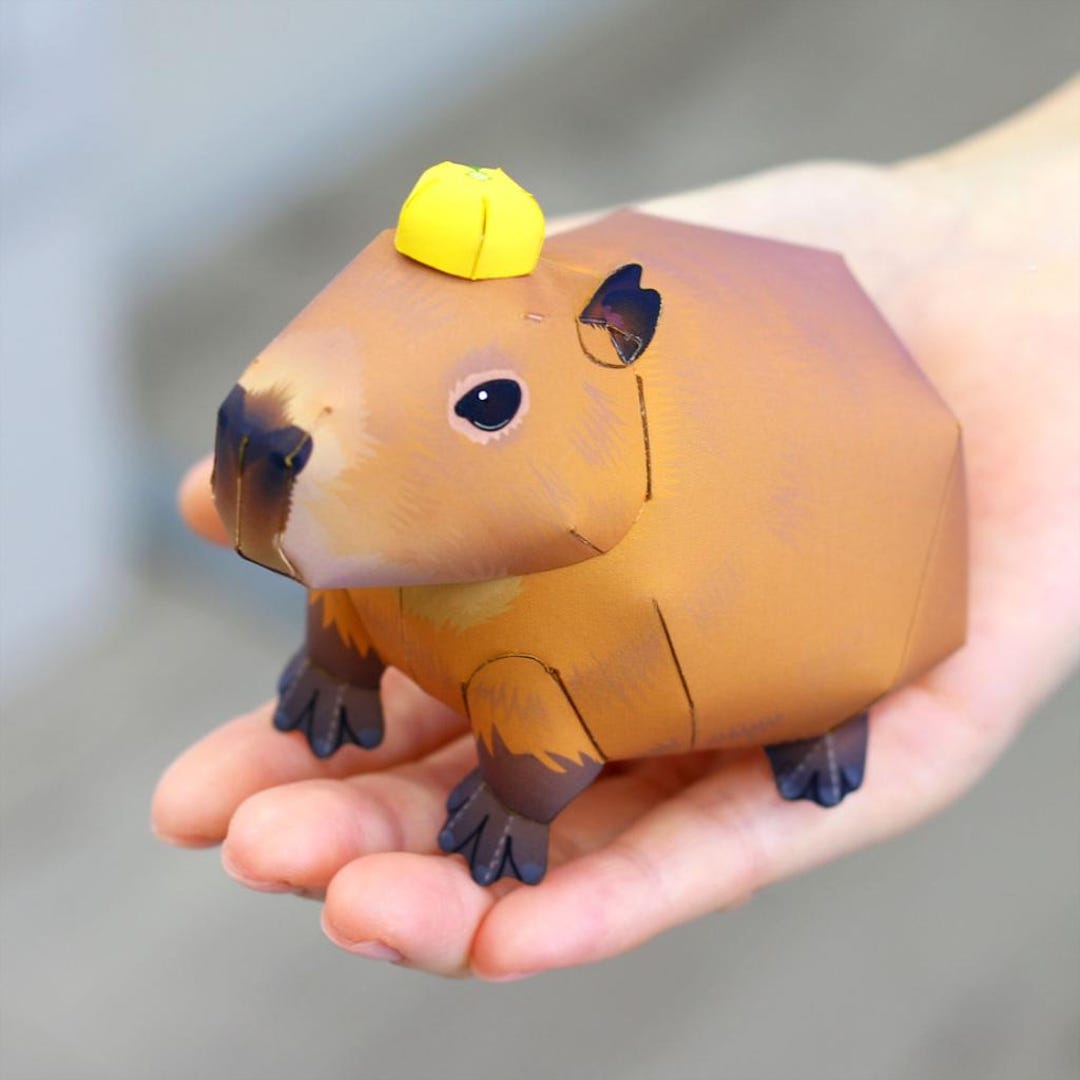 Capybara Papercraft, Rodent, Paper Model, Papercraft Template Kit ...
