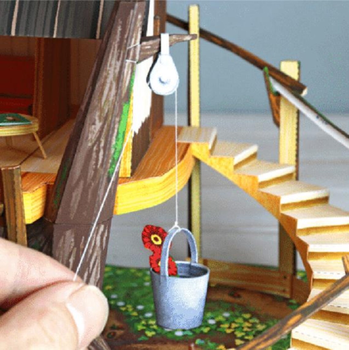Treehouse Papercraft for Kid Template Kit Miniature - Etsy