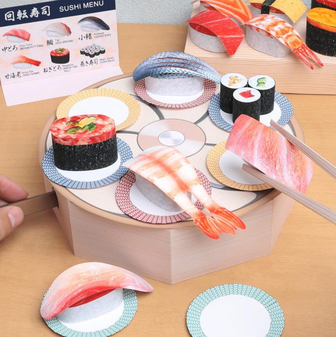 Conveyor Belt Sushi Pretend Play Printables, Dramatic Play, Preschool ...
