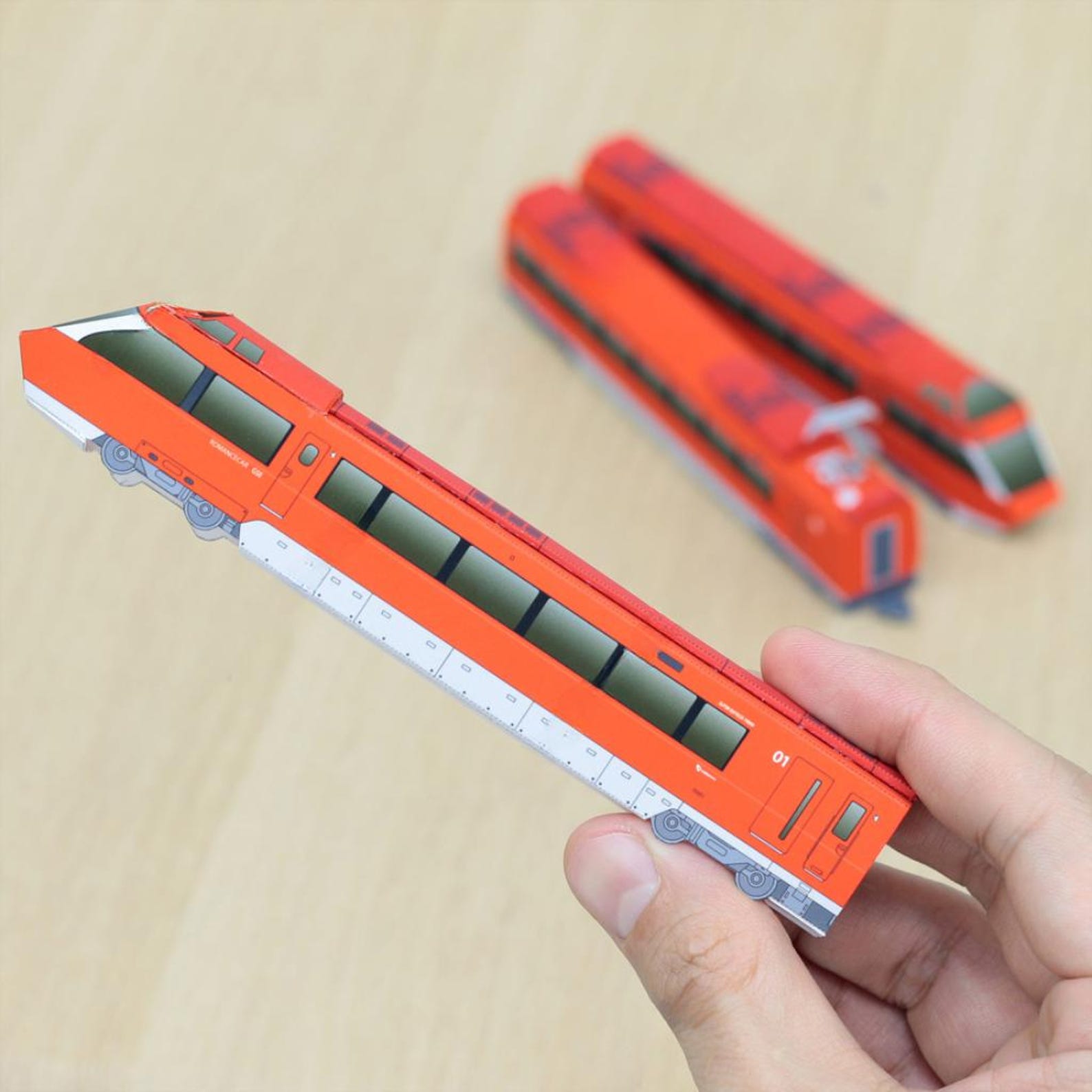 Romancecar Electric Train Papercraft, Odakyu 70000 Series Papercraft ...