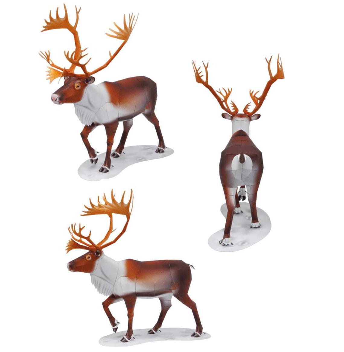 Santa Claus, Christmas, Sleigh, Reindeer, DIY Papercraft for Kid ...