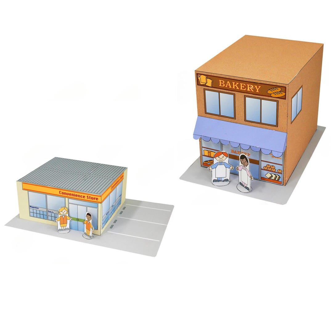 Papercraft, Shop, Convenience Store, DIY Papercraft for Kid Template ...
