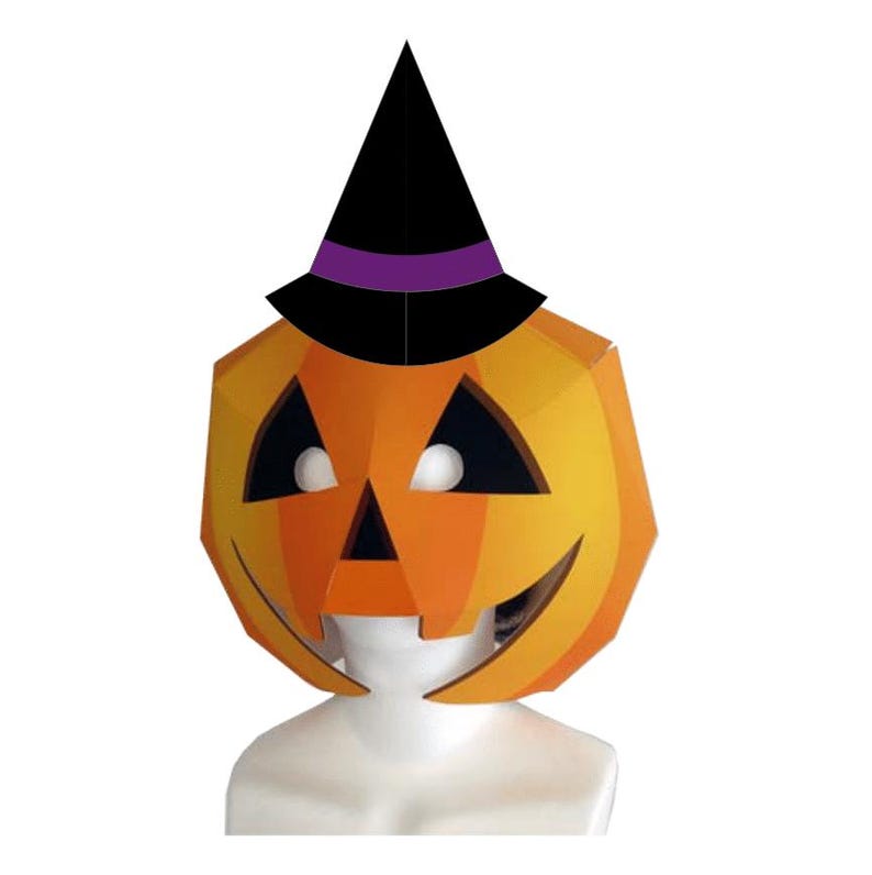 Halloween Mask – 3D Papercraft Model, Downloadable DIY Template ...