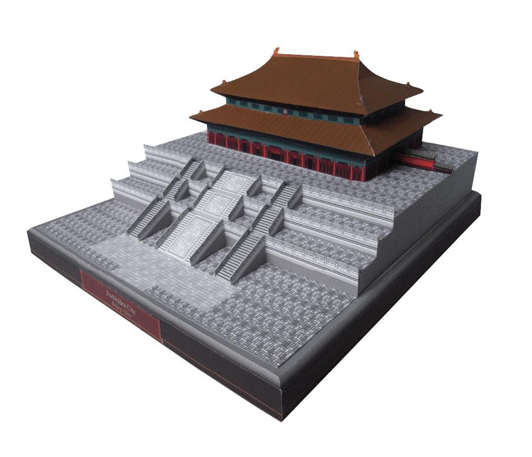 Forbidden City, 紫禁城, Beijing, Building, China, DIY Paper Model ...