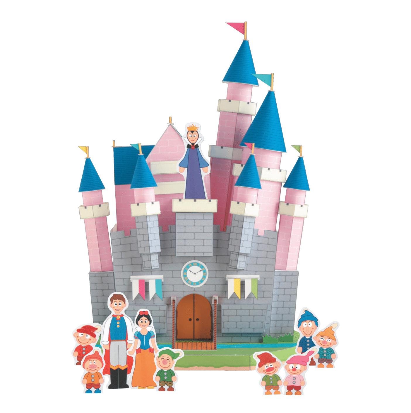 Castle of Snow White Papercraft, DIY Papercraft for Kid Template Kit ...