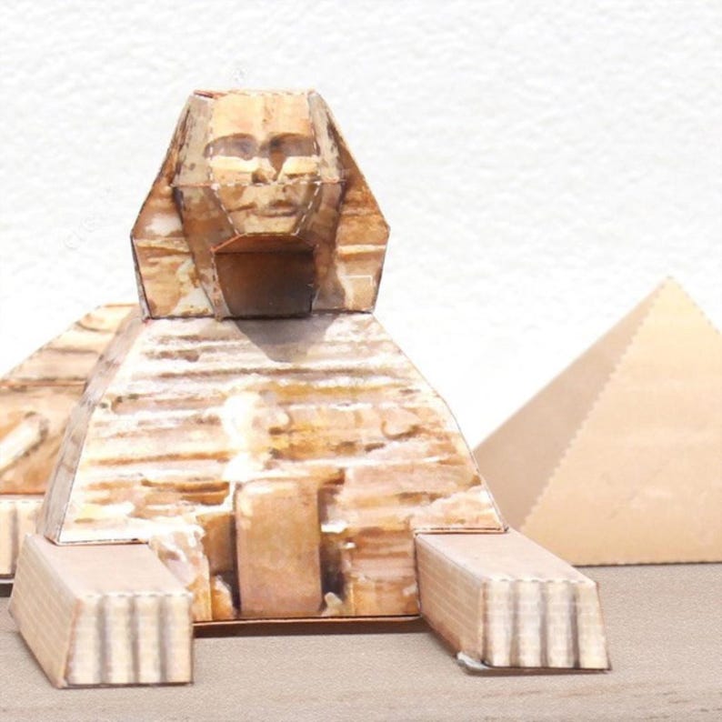 Sphinx, Egypt, Mini Version, Building, Paper Model, Papercraft ...