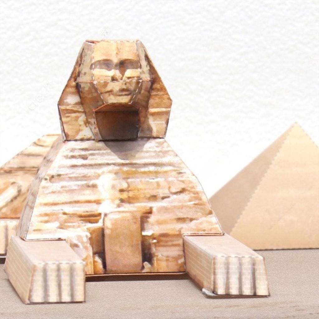 Sphinx, Egypt, Mini Version, Building, DIY Paper Model, Papercraft ...