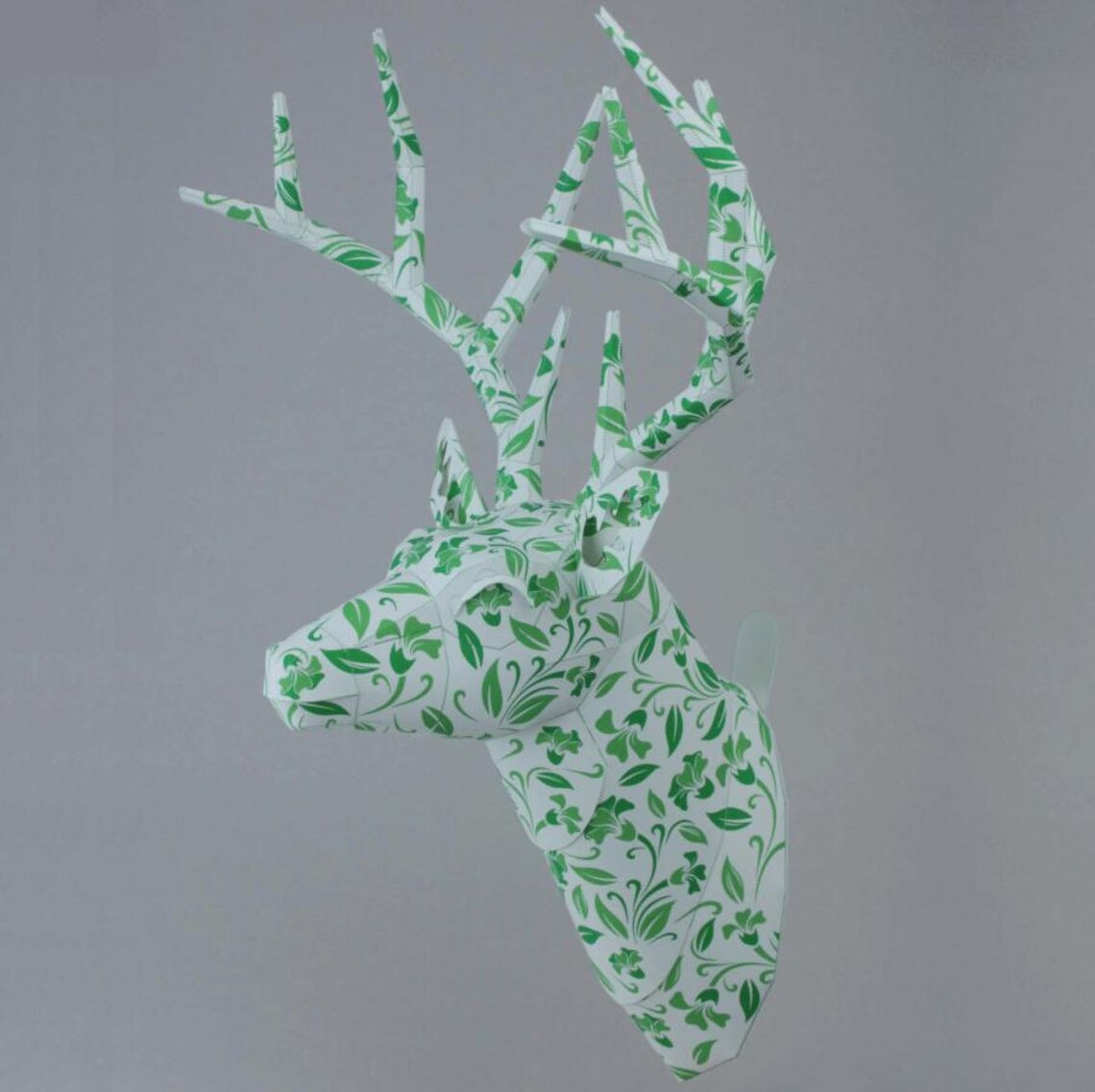 Deer Wall Sculpture, Wall Decoration, Room Decoration, Paper Model ...
