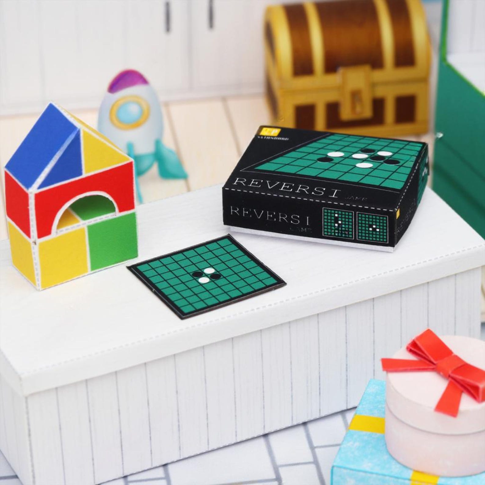 Toy Shop Miniature House Papercraft for Kid Template Kit Miniature ...