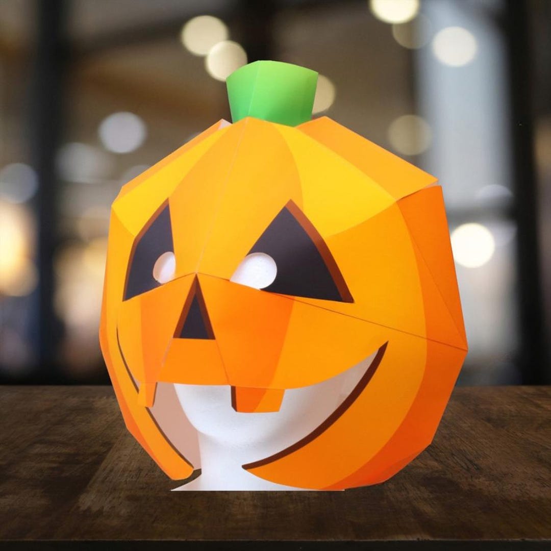 Halloween Mask – 3D Papercraft Model, Downloadable DIY Template ...
