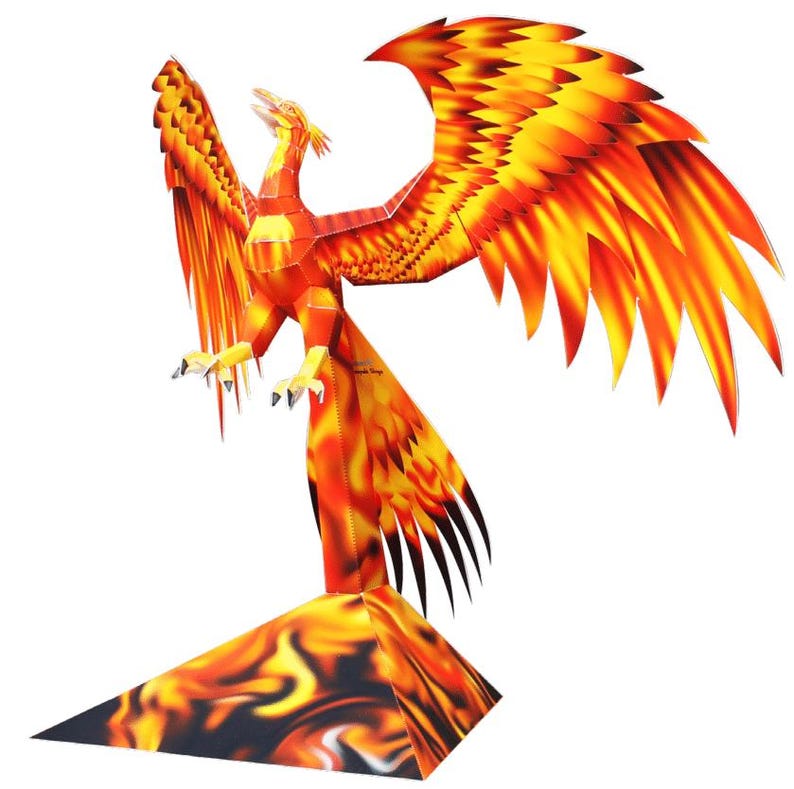 Phoenix Papercraft, Egendary Immortal Bird, Paper Model Sculpture ...
