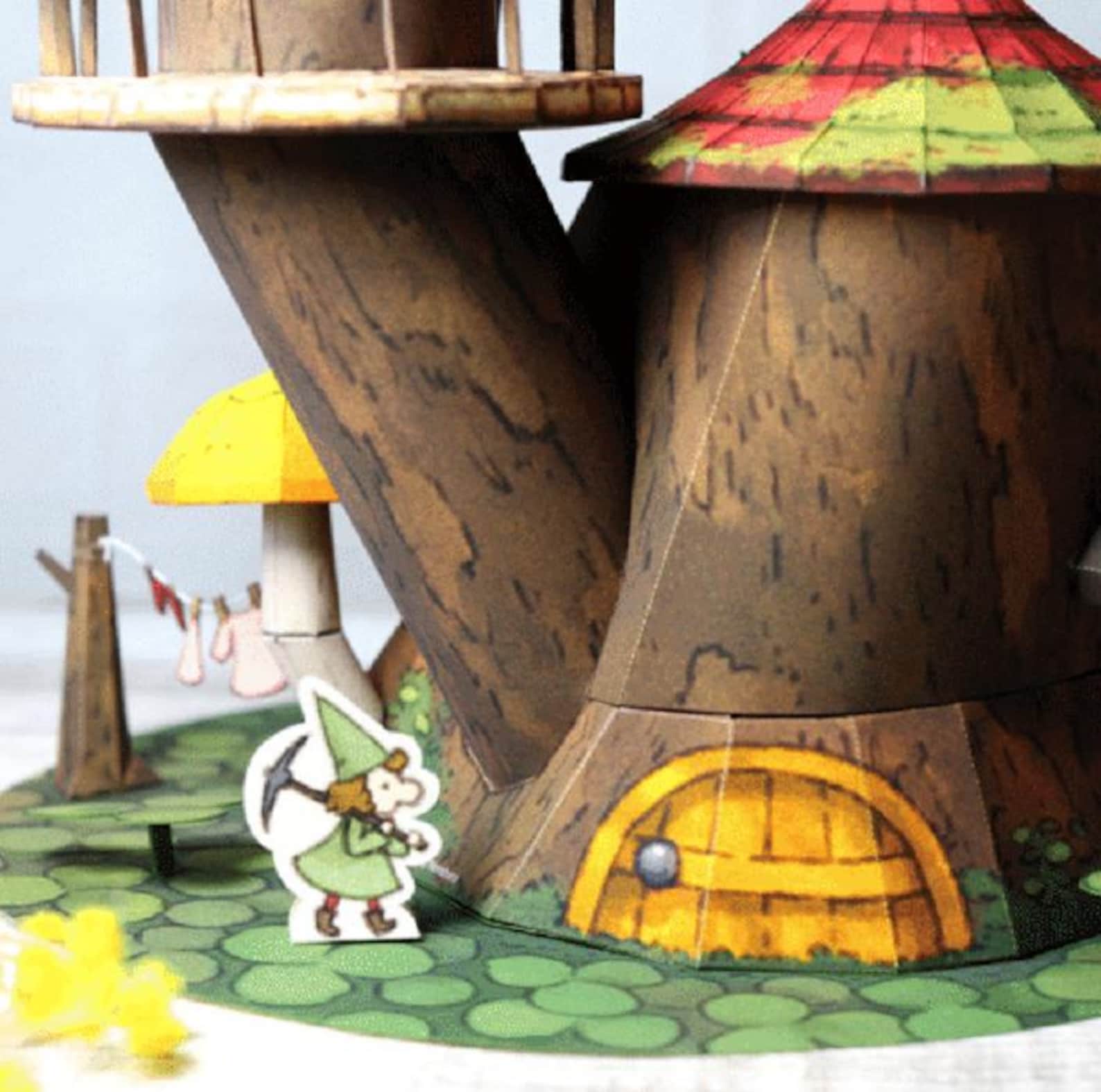 Dwarf House Papercraft for Kid Template Kit Miniature, Printable ...