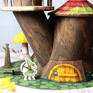 Dwarf House Papercraft for Kid Template Kit Miniature - Etsy