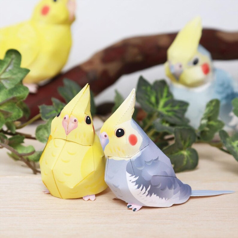 Cockatiel Mini Version Papercraft, Bird, Paper Model, Papercraft ...