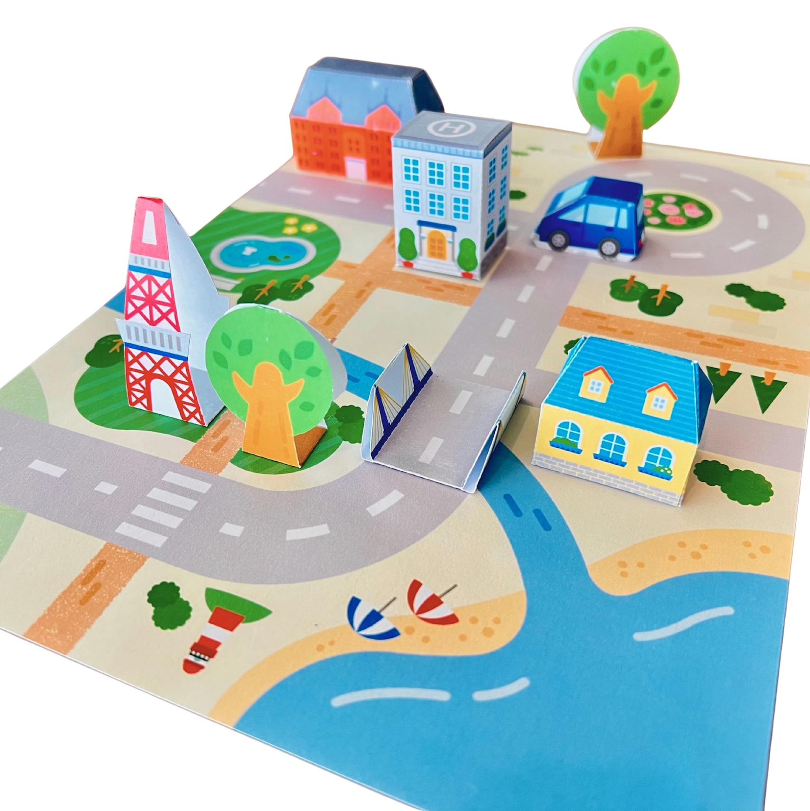 Papercraft City of Tokyo DIY Papercraft for Kid Template Kit Diorama ...