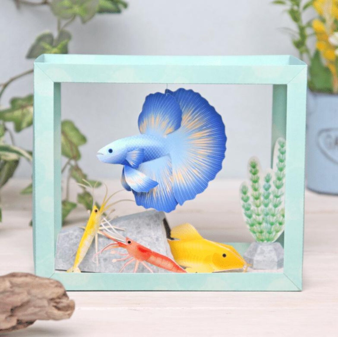 Siamese Fighting Fish Papercraft, Betta Fish, Aquarium, Fish Tank ...