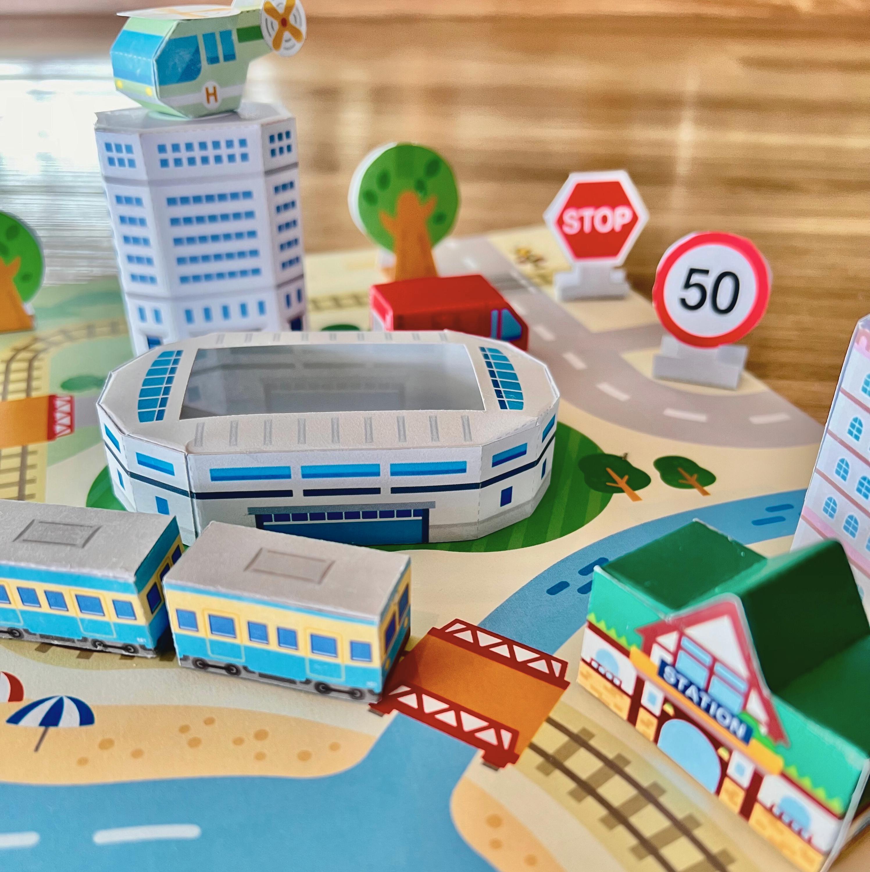 Papercraft City of Rotterdam, De Kuip Stadium, Train Station Skyscraper ...