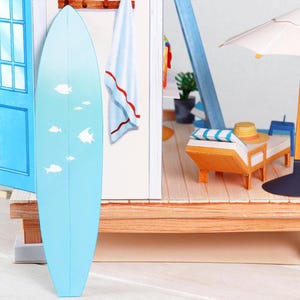Summer Vacation Miniature House Papercraft for Kid Template Kit ...