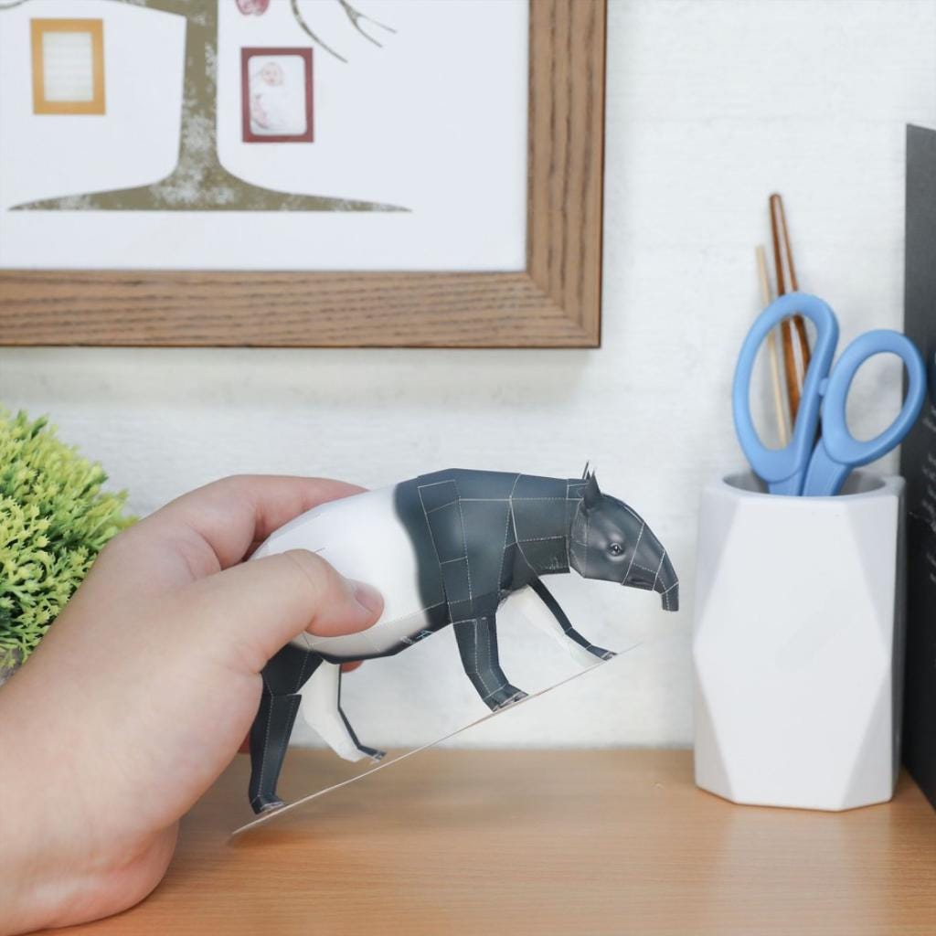 Malayan Tapir Papercraft, Paper Model, Papercraft Template Kit, Animal ...