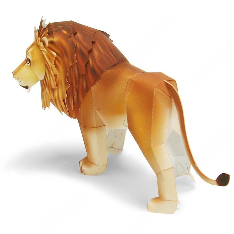 Lion Papercraft, Paper Model, Papercraft, Printable Papercraft, Pdf - Etsy