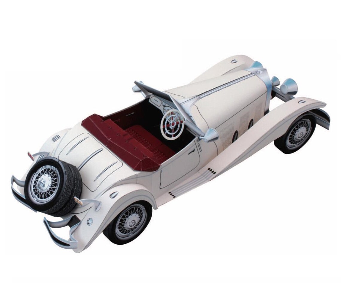 Mercedes Benz 500K, Car, Classic Car DIY Paper Model Sculpture ...