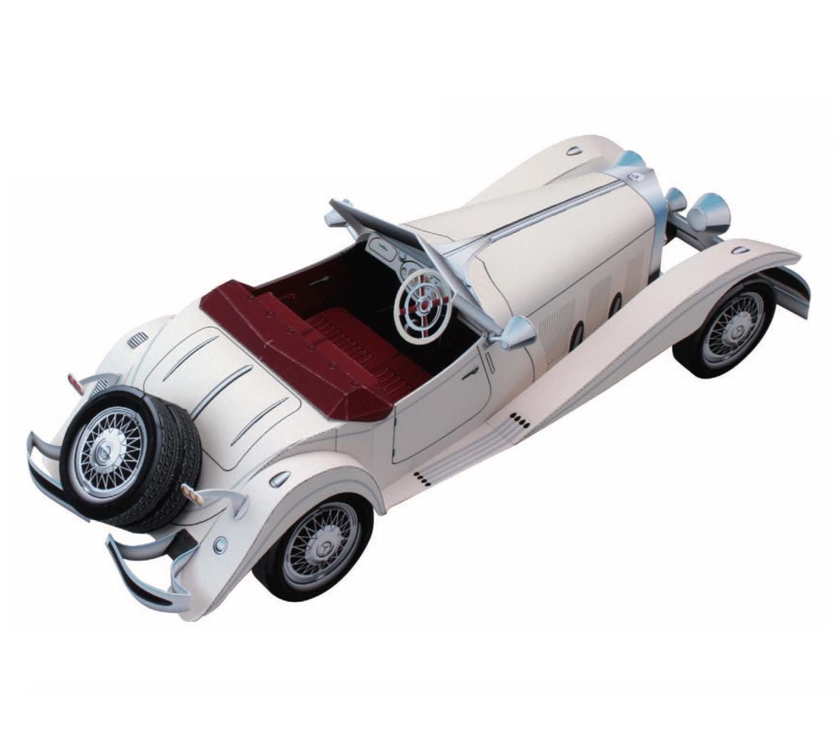 Mercedes Benz 500K, Car, Classic Car DIY Paper Model Sculpture ...