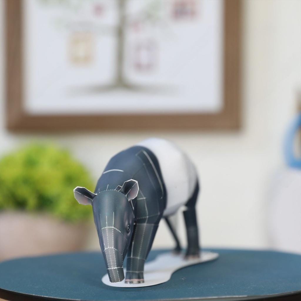 Malayan Tapir Papercraft, Paper Model, Papercraft Template Kit, Animal ...