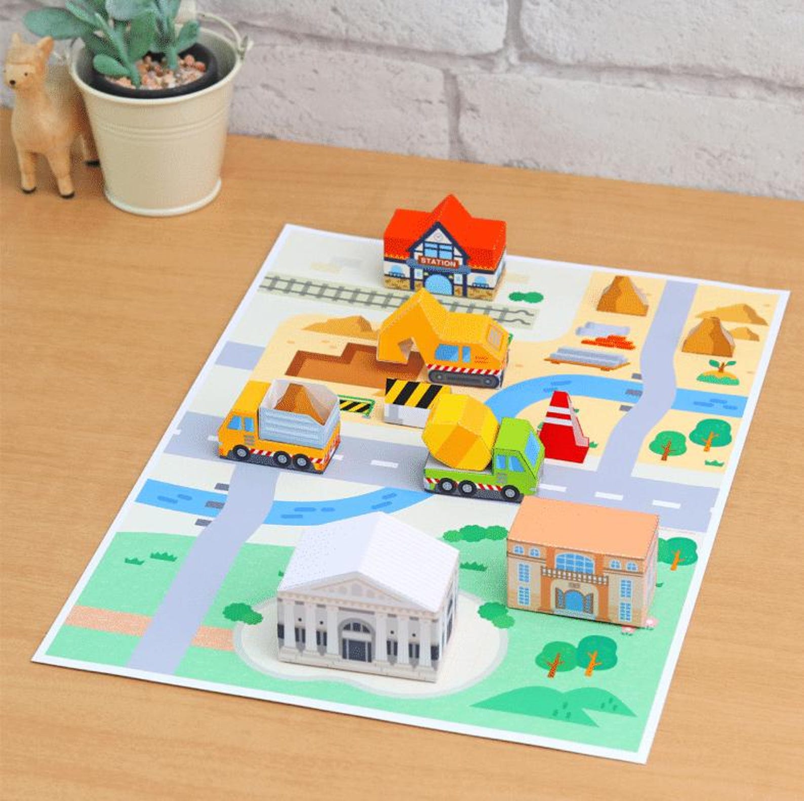 Papercraft City of Aachen, Germany, DIY Papercraft for Kid Template Kit ...
