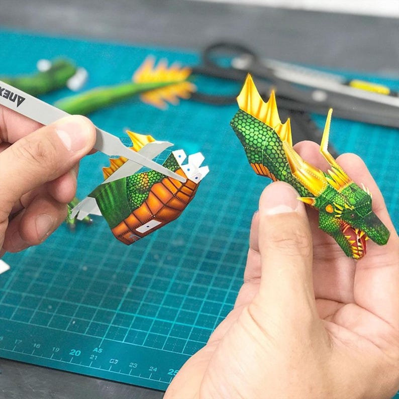 Wyvern Papercraft, Wivern, Papercraft, Magical Legendary Creature, Pdf ...