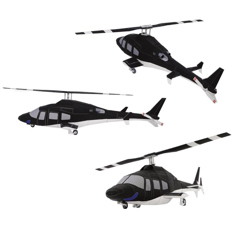 Helicopter, Aircraft, DIY Paper Model, Papercraft, Printable Papercraft ...