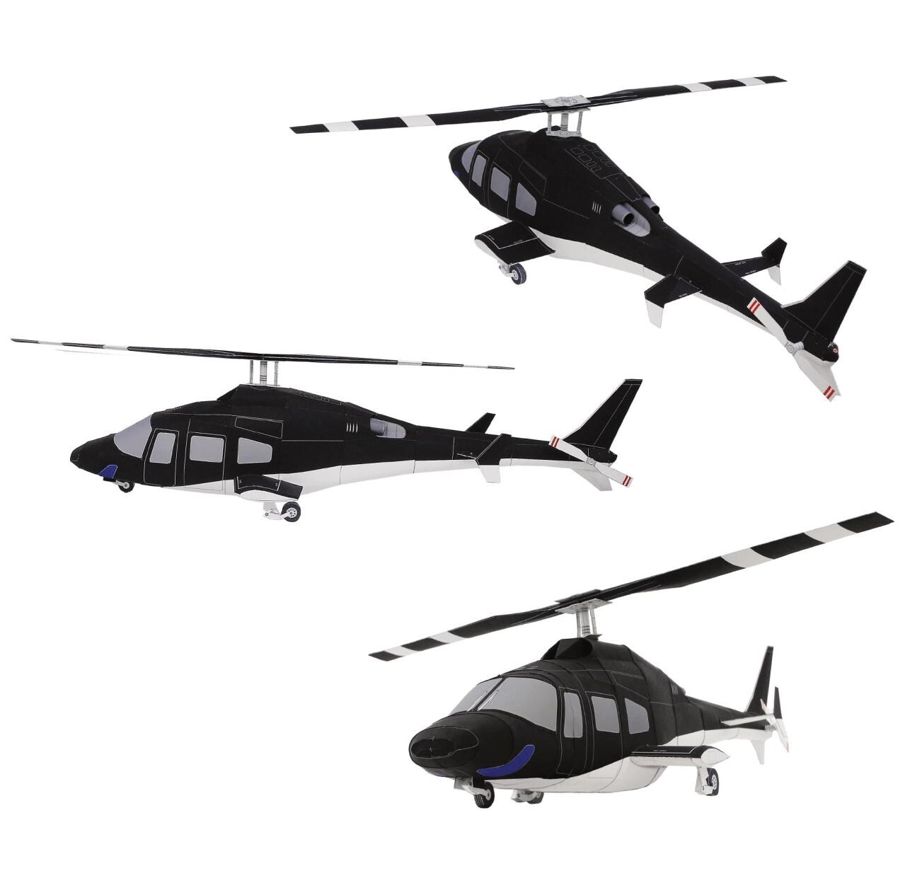 Helicopter, Aircraft, DIY Paper Model, Papercraft, Printable Papercraft ...