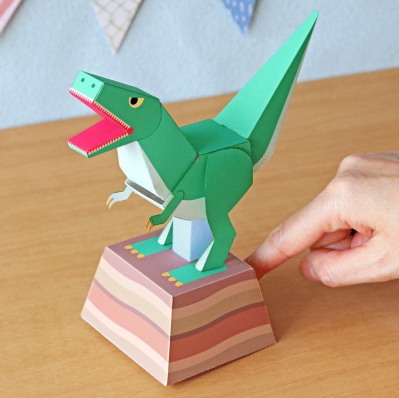 Tyrannosaurus, Dinosaur, DIY Papercraft for Kid Template Kit, Moving ...