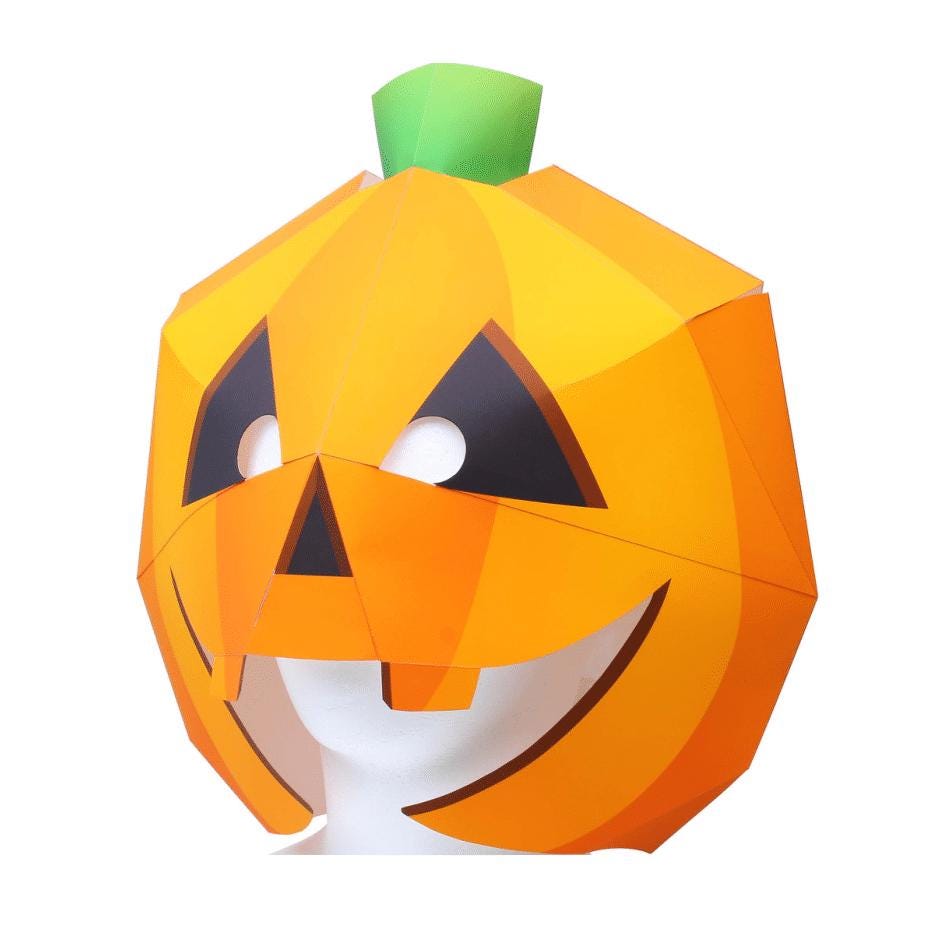 Halloween Mask – 3D Papercraft Model, Downloadable DIY Template ...